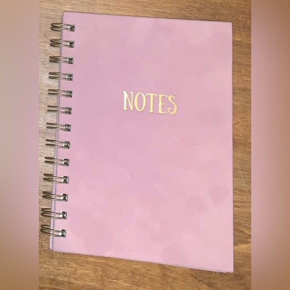 Office | Pink Spiral Notebook With Gold Accents | Poshmark